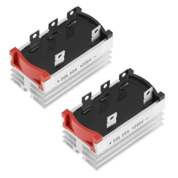 商品名3 Phase Bridge Rectifier, 50 Amp 1200V AC to DC High Power Rectifier Silicon Full Wave Diode 5 Terminal Rectifier Mod...