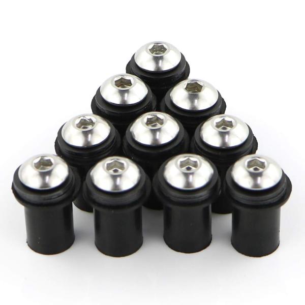 商品名:  Xitomer 10 Sets M5*16 Alloy Motorcycle Windscreen Bolts Wellnut Bolt Kit, Windshield Installation Kit, Works on OE...