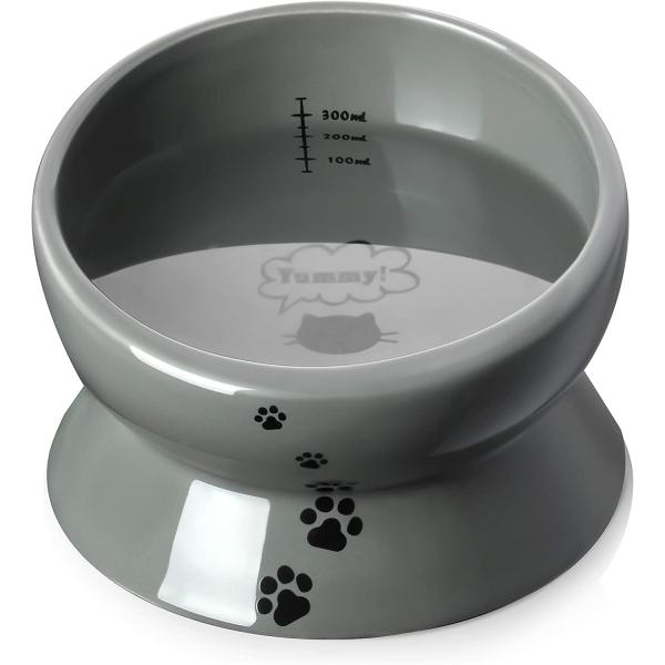 商品名Y YHY Elevated Cat Food Bowl, Raised Pet Food and Water Bowl, Cat and Small Dog Bowl, Tilted Ceramic Cat Water Bowl N...