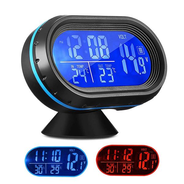 商品名YTDTKJ VST 7009V 多機能スマートデジタル自動車時計 温度計と自動車電圧計とバックライト付きYTDTKJ Multi-Functional Smart Digital Vehicular Clock Car Digita...