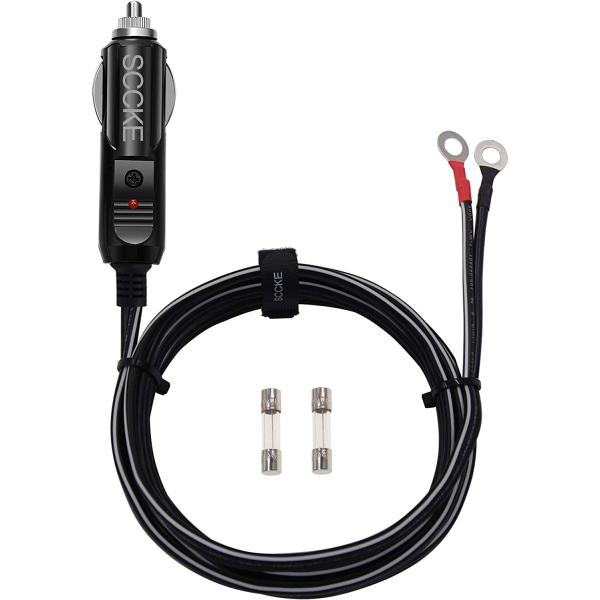 商品名SCCKE Heavy-Duty 14AWG 20A Male Plug Cigarette Lighter Adapter Power Supply Cord with 6ft / 1.9m 14 AWG Cable Wire Fo...