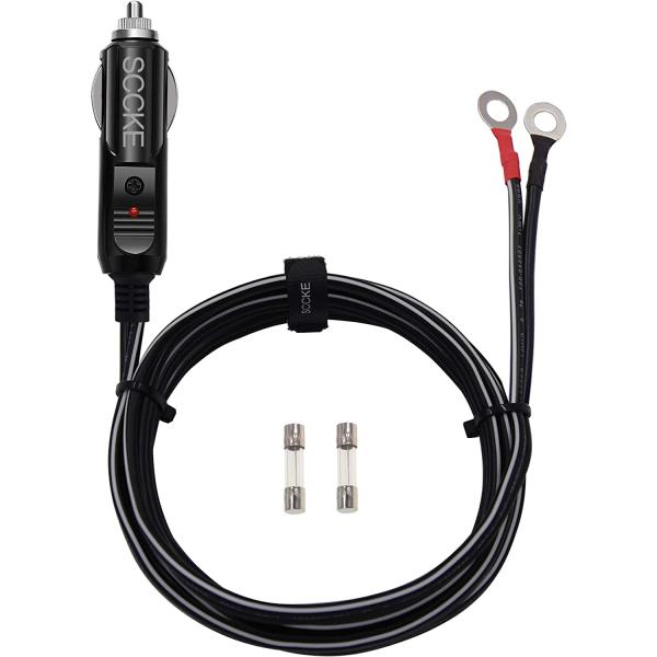 商品名SCCKE Heavy-Duty 14AWG 20A Male Plug Cigarette Lighter Adapter Power Supply Cord with 6.5ft / 2m 14 AWG Cable Wire Fo...