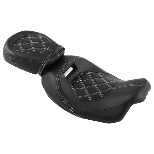 商品名:  Two Up Motorcycle Seat Low Profile Rider and Passenger Seat Fit For Harley Road King Electra Glide Road Glide Stre...