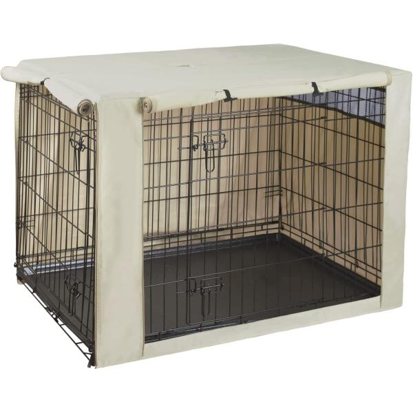 商品名HiCaptain Polyester Dog Crate Cover - Durable Windproof Pet Kennel Cover for Wire Crate Indoor Outdoor Protection 22i...