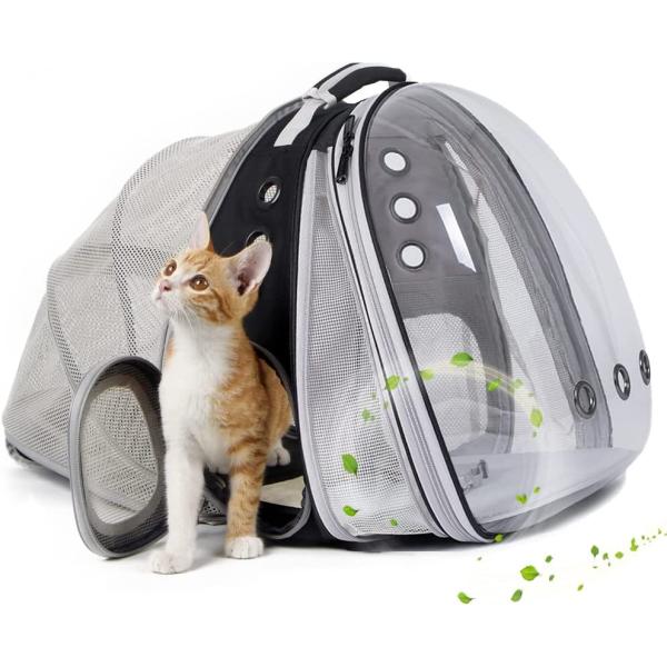 商品名Dual Expandable Cat Backpack Carrier, Fit up to 20 lbs, Removable Bubble Expandable Pet Carrier Backpack for Large Fa...