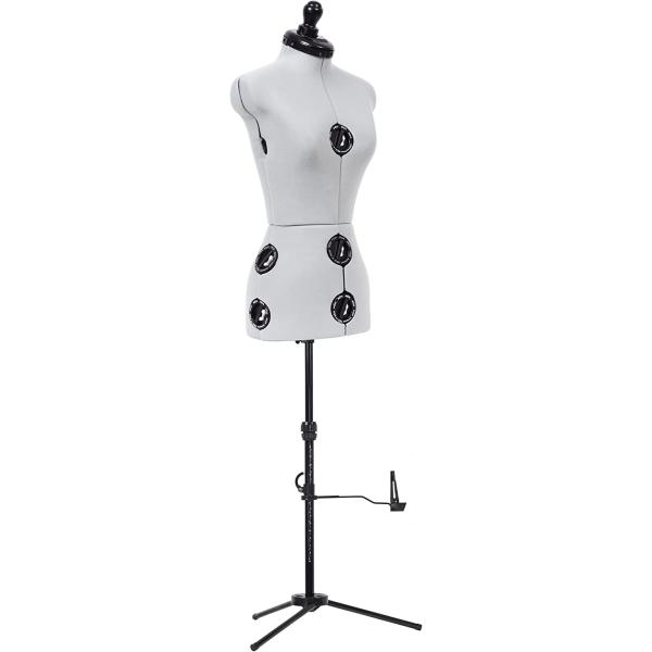 商品名Dritz Twin-Fit Adjustable Tri-Pod Stand, Petite Dress Form, Silver Grayブランド：Dritz商品サイズ：Petite高さ：26.7 cm横幅：36.8 cm奥行：7...