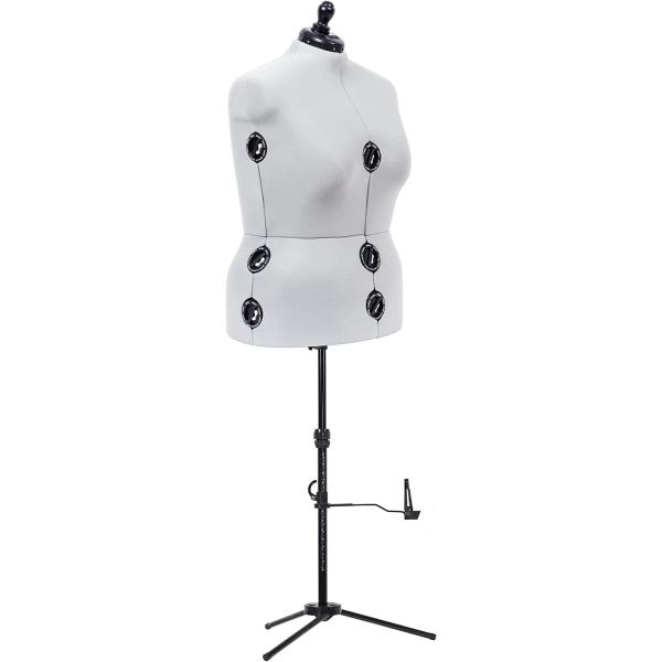 商品名Dritz Twin-Fit Adjustable Tri-Pod Stand, Full Figure Dress Form, Silver Grayブランド：Dritz商品サイズ：Full-Figure高さ：42 cm横幅：46....