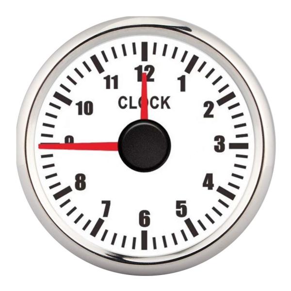 商品名Dashboard Time Clock, 2in Universal 0-12 Hourmeter Clock Instrument Panel Gauges Display Red Backlight 12V/24V for Ca...