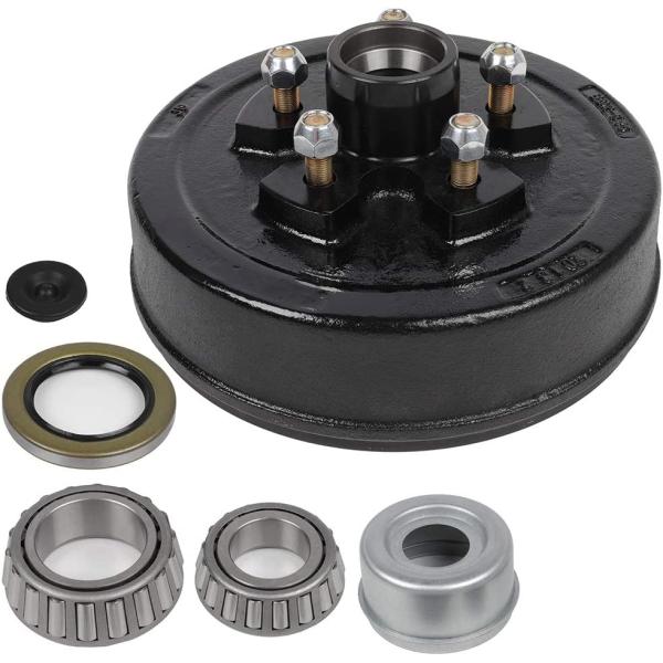 商品名ECCPP ブラックボートトレーラーブレーキドラムハブキット 10 x 2 1/4 5ボルト 1 1/16 x 1 3/8 44649 x 68149 3500ポンドにフィットECCPP Black Boat Trailer Brak...