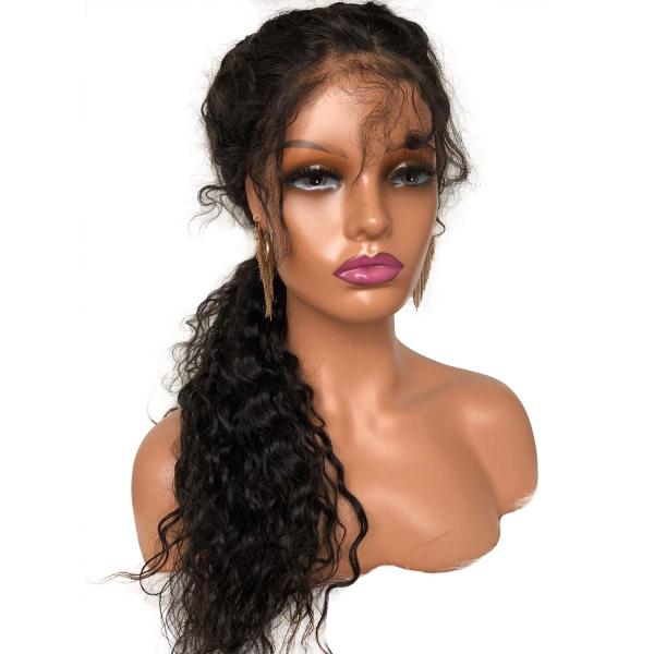 商品名Voloria Realistic Female Mannequin Head with Shoulder Manikin PVC Head Bust Wig Head Stand with Makeup for Wigs Neckl...