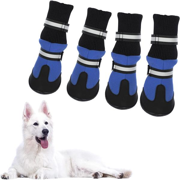 <b>商品名</b>KOESON Waterproof Dog Boots Winter Pet Shoes, Outdoor Pet Snow Booties with Reflective Straps, Col...