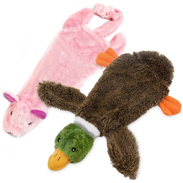 商品名Best Pet Supplies 2-in-1 Stuffless Squeaky Dog Toys with Soft, Durable Fabric for Small, Medium, and Large Pets, No S...