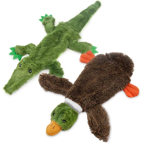 商品名Best Pet Supplies 2-in-1 Stuffless Squeaky Dog Toys with Soft, Durable Fabric for Small, Medium, and Large Pets, No S...