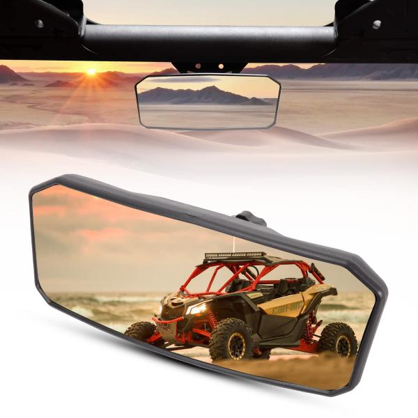 商品名: マーベリックX3 リアビューミラー、A&amp;UTV PROパノラマバックミラー、コンベックスセンターフィット Can Am Maverick X3 XRS XDS Max Turbo R RR 2017-2023 2024 2...