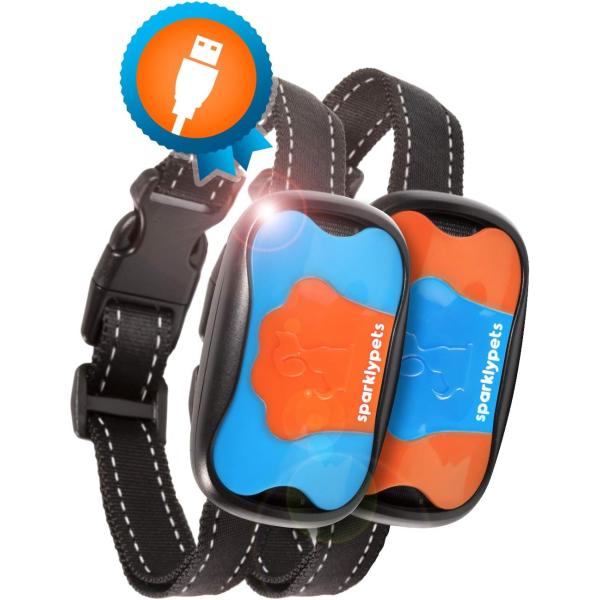 商品名Humane Dog Bark Collar 2 Pack | Anti Barking Training Collar | Vibrating, No Shock Stop Barking for Small Medium Larg...