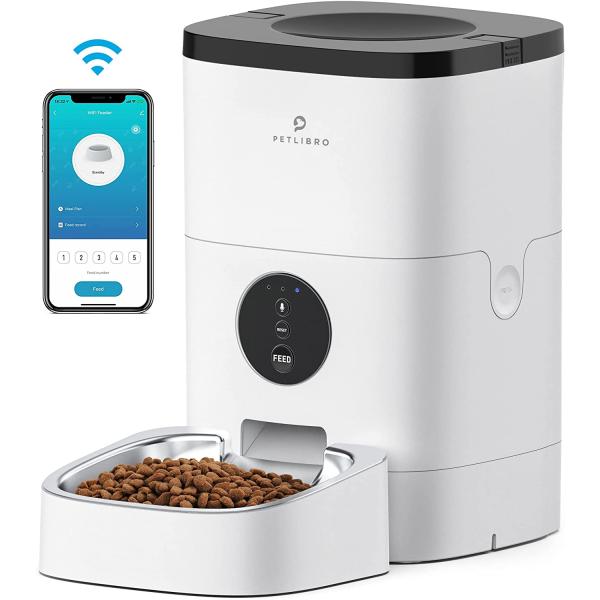 商品名PETLIBRO Automatic Cat Feeder, 2.4G WiFi Enabled Smart Food Dispenser with Stainless Steel Food Bowl for Dry Food, AP...