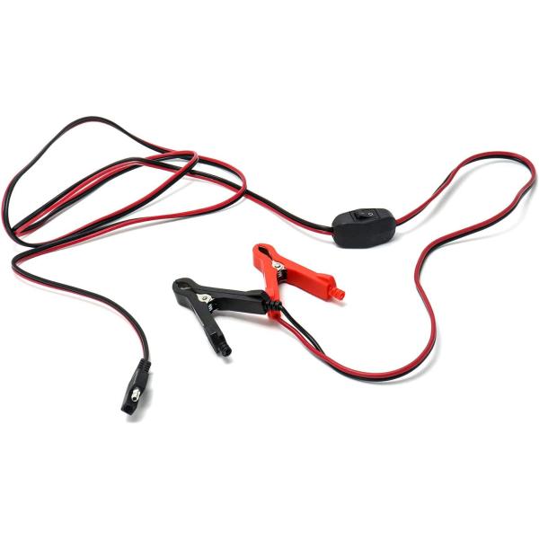 商品名QWORK 8Ft Wire Harness with Clamps, 16AWG Wire Harnes, SAE Extension Cables(On-Off Switch) for 12V ATV, UTV, tractor ...