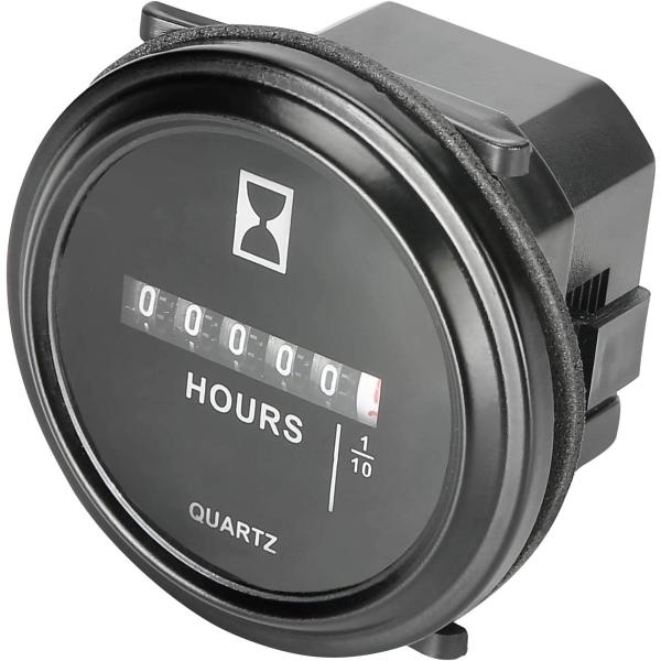 商品名kosiwun Mechanical Hour Meter Gauge 2"" Round Quartz Hourmeter Replacement for Boat Generator Motorcycle ATV UTV Lawn...