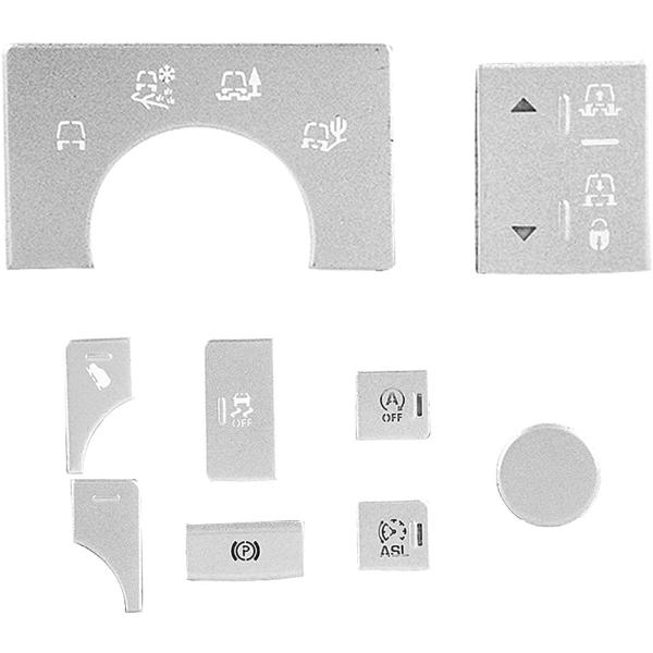 商品名Yctze 9PCS Alloy Car Interior Center Console Mode Button Sticker Drive Mode Terrain Button Trim Cover Fit for Land Ro...