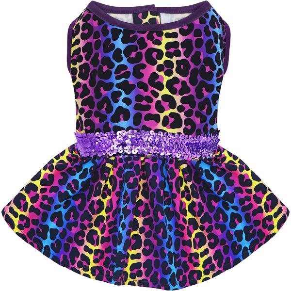 商品名KYEESE Dog Dress Leopard with Sequins Dogs Party Evening Dresses for Small Dogs Cat Dress Dog Apparelブランド：KYEESE商品サイズ...