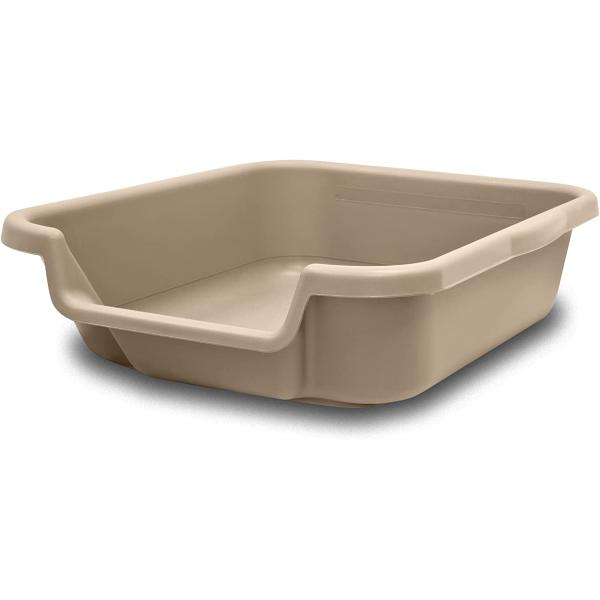 商品名KittyGoHere Cat Litter Box, Small Size, Beach Sand Color, Durable &amp; Pet Safe Kitty Litter Box, Indoor Open Top En...