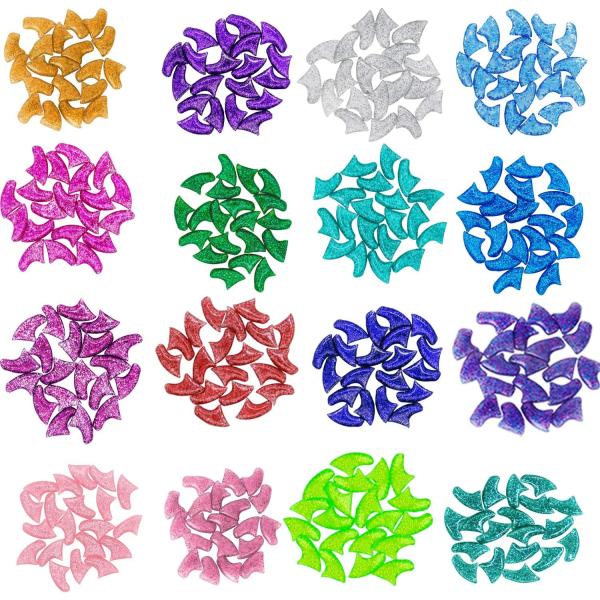 商品名VICTHY 100pcs Cat Nail Caps Glitter, Colorful Pet Cat Soft Claws Nail Covers for Cat Claws with Glue and Applicators,...