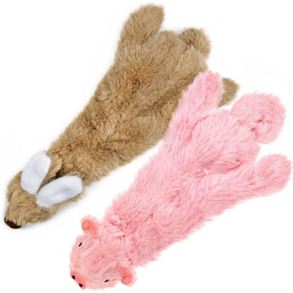 商品名Best Pet Supplies 2-in-1 Stuffless Squeaky Dog Toys with Soft, Durable Fabric for Small, Medium, and Large Pets, No S...