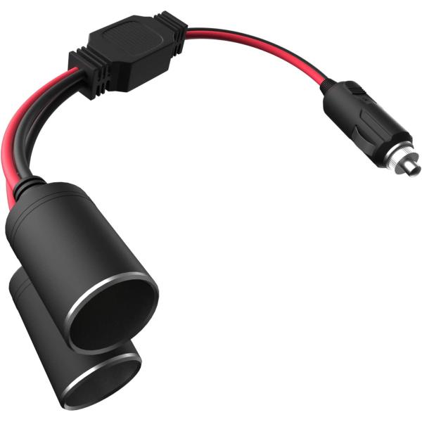 商品名1 to 2 Car Cigarette Lighter Splitter Adapter, 12V 24V 2-Way Splitter Y Adapter Socket Power Charger Port, 14AWG 10 i...