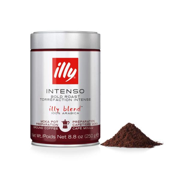 商品名illy Intenso Ground Moka Coffee, Bold Roast, Intense, Robust and Full Flavored With Notes of Deep Cocoa, 100% Arabica...