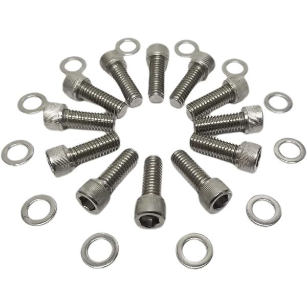 商品名Z Whip SBC ステンレススチール 吸気マニホールドボルトキット 3/8-16 1インチボルト シボレー シボレー V8 スモールブロックエンジン 265 283 305 327 350 383 400 5.0L 5.7L TP...