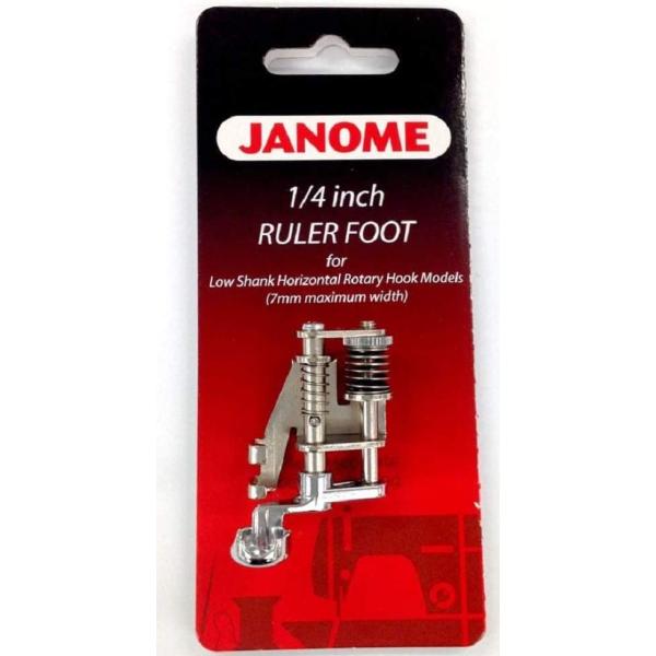 商品名Janome 1/4インチ 定規フット ローシャンクモデル用Janome 1/4"" Ruler Foot for Low Shank Modelsブランド：Janome商品サイズ：高さ：3.4 cm横幅：6.6 cm奥行：14.8 ...