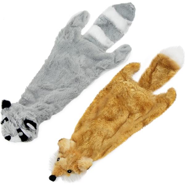 商品名Best Pet Supplies 2-in-1 Stuffless Squeaky Dog Toys with Soft, Durable Fabric for Small, Medium, and Large Pets, No S...