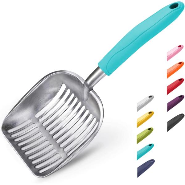 商品名PC ゲーム us102WePet Cat Litter Scoop, Aluminum Alloy Sifter, Kitty Metal Scooper, Deep Shovel, Long Handle, Poop Siftin...
