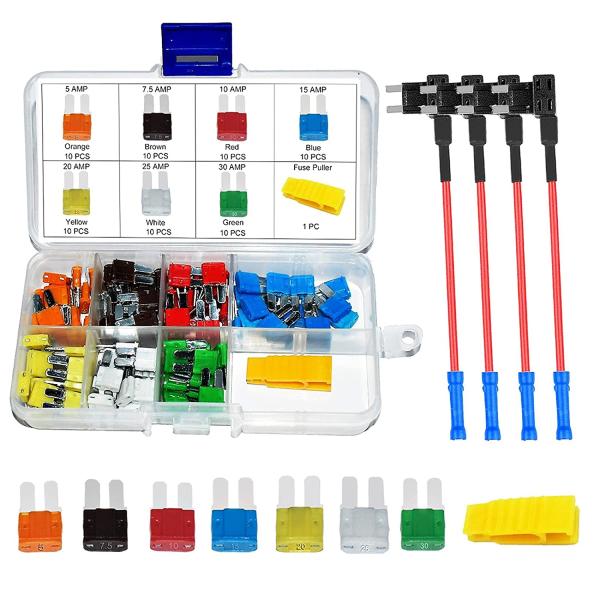 商品名MuHize Micro2 Fuse and Taps - 70 Pcs Micro2 Fuses with Fuse Tap, 12V APT ATR Fuses and Fuse Holder Kit, 4 Add-a-Circu...