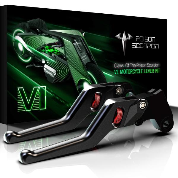 商品名: POISON SCORPION ブレーキクラッチレバー CNC 調節可能 FZS1000 Fazer 2001-2005 | YZF-R1 2002-2003 | YZF-R6 1999-2005 ブラック POISON SCOR...