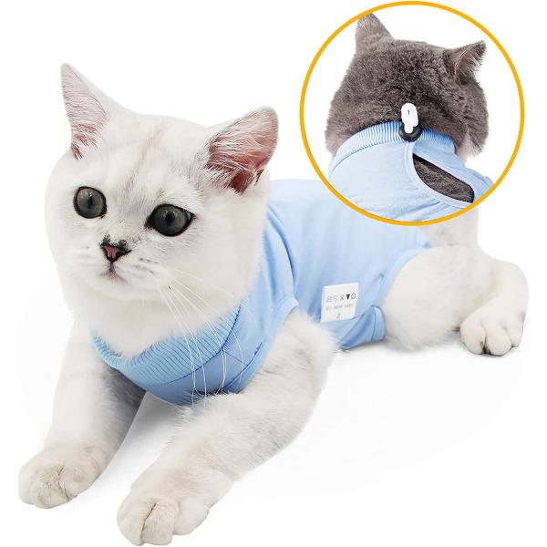 商品名LIANZIMAU Cat Surgery Recovery Suit for Surgical Abdominal Wounds Home Indoor Pet Clothing E-Collar Alternative for C...