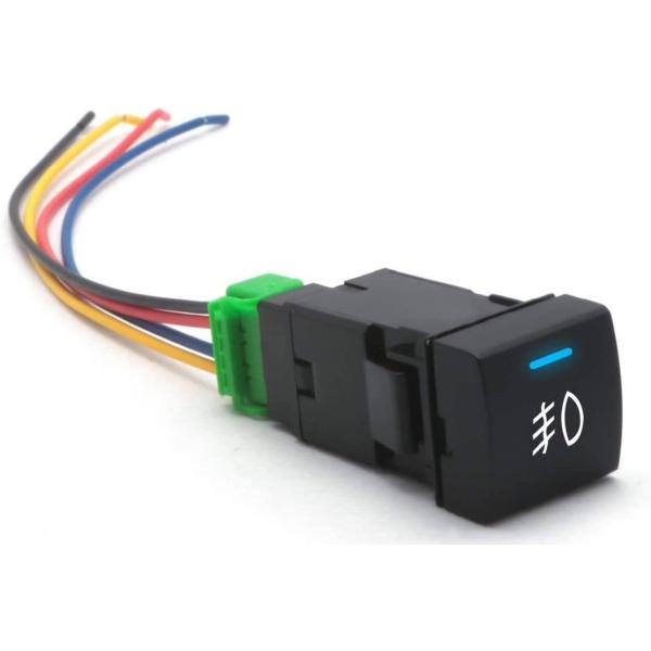 商品名x xotic tech ファクトリースタイル 4線 12V 押ボタンスイッチ LED後方表示灯付き フォグランプ デイライト LEDライトバーなどに トヨタ カムリ カローラ対応（サイズ：） 22.8ｘ22.5mmXotic Tec...