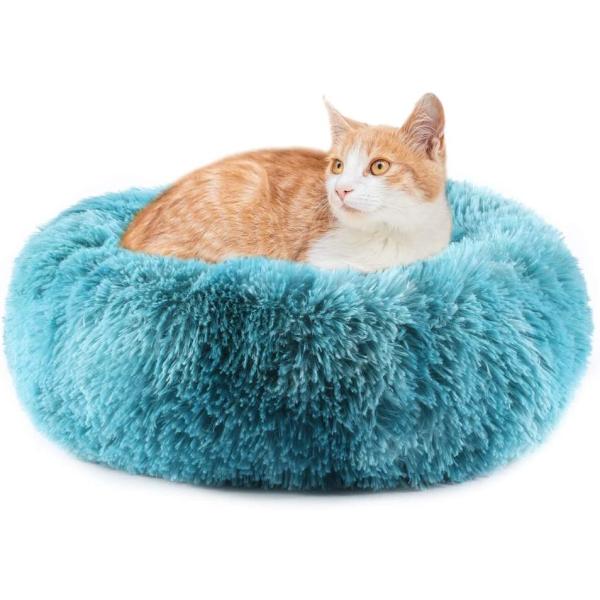 商品名EMUST Pet Cat Bed Dog Bed, 5 Sizes for Small Medium Large Pet Cats Dogs, Round Donut Cat Beds for Indoor Cats, Anti-S...