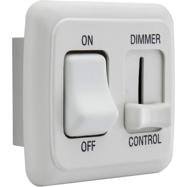 商品名RecPro RV調光スイッチ | 12V DC | ハイサイド調光ライトスイッチ | LEDライト対応 (ホワイト)RecPro RV Dimmer Switch | 12V DC | High Side Dimmer Light ...