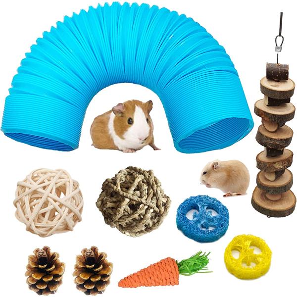 商品名Hamster Fun Tunnel Pet Mouse Plastic Tube Toys Small Animal Foldable Exercising Training Hideout Tunnels with Cute pe...