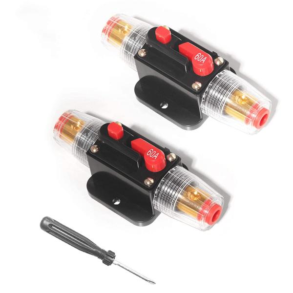 商品名Monrand 2 Pcs 60Amp Car Audio Inline Circuit Breaker,12V 20A 30A 40A 50A 60A Car Audio Inline Circuit Breaker Fuse fo...