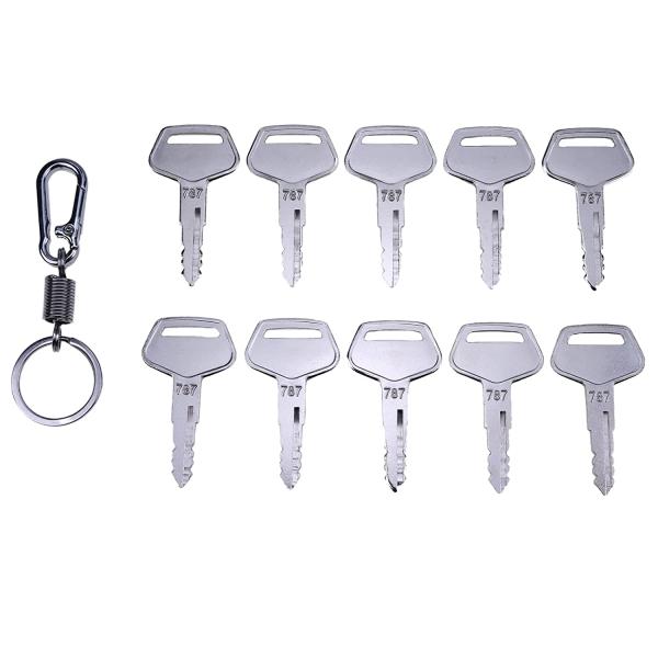 商品名ZTUOAUMA 10X Ignition Keys #787 with Key Chain TR261434 Compatible with Komatsu Excavator Dozer Loader Kalmar Dressta...