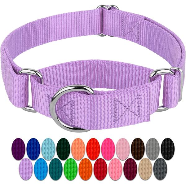 商品名Country Brook Petz - Lavender Martingale Heavy Duty Nylon Dog Collar - 21 Vibrant Color Options (3/8 Inch Width, Mini...