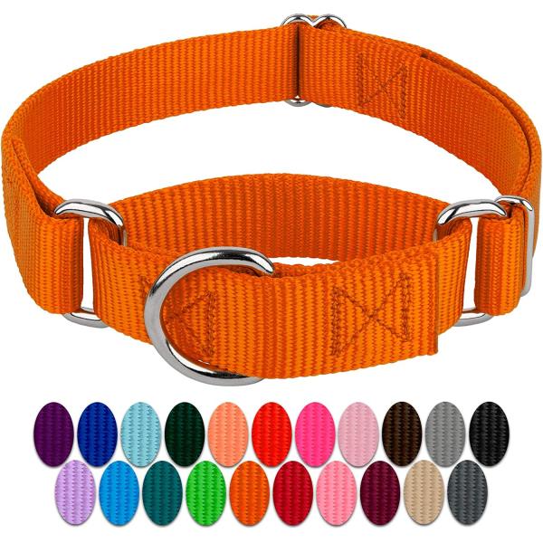 商品名Country Brook Petz - Orange Martingale Heavy Duty Nylon Dog Collar - 21 Vibrant Color Options (3/8 Inch Width, Mini)ブ...