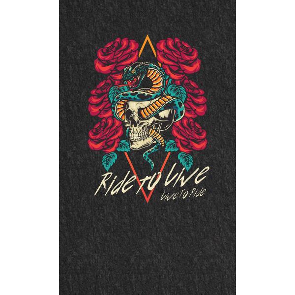 商品名:  PIG Personalized Motorcycle Mat | Skull, Roses and Snake | 3' x 10' Custom Text Motorcycle Parking Mat | PM70123PO...