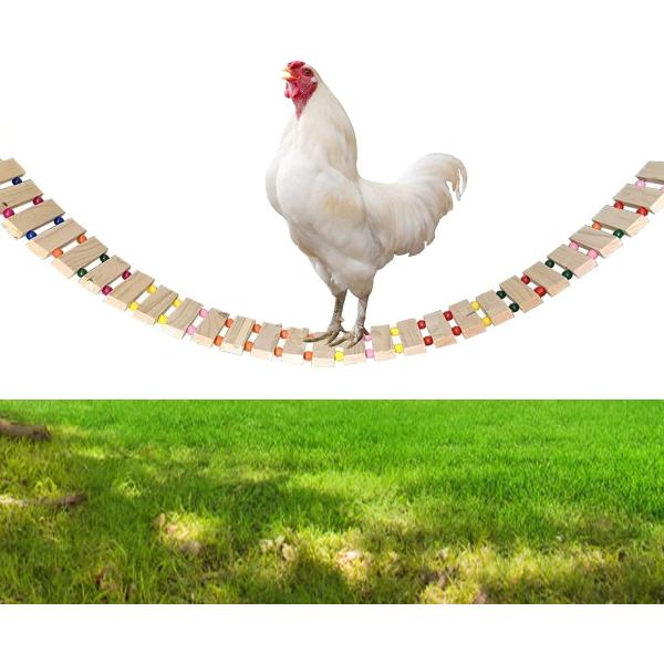 商品名DuvinDD Chicken Toys Coop Chicken Swing Toy for Hens Solid Wooden Chicken Perch Roosting Bar Stand Chicken Coop Acces...