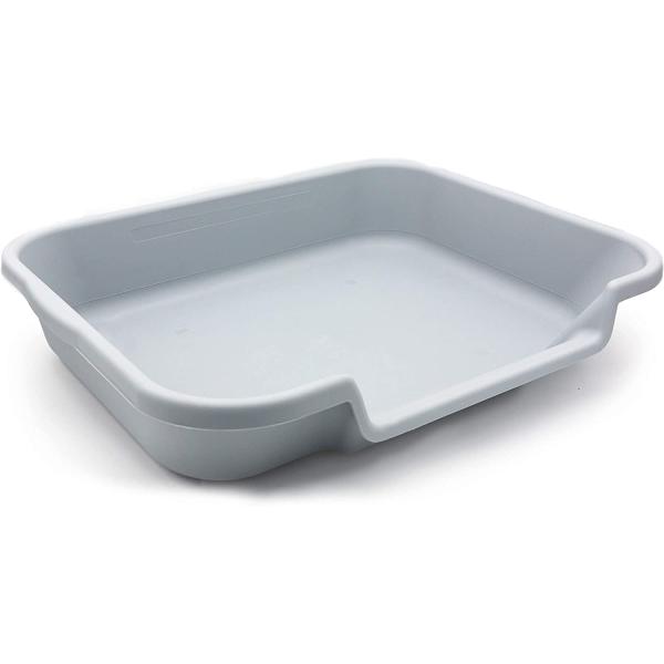 商品名KittyGoHere Cat Litter Box, Large Size, Misty Gray Color, Durable &amp; Pet Safe Kitty Litter Box, Indoor Open Top En...