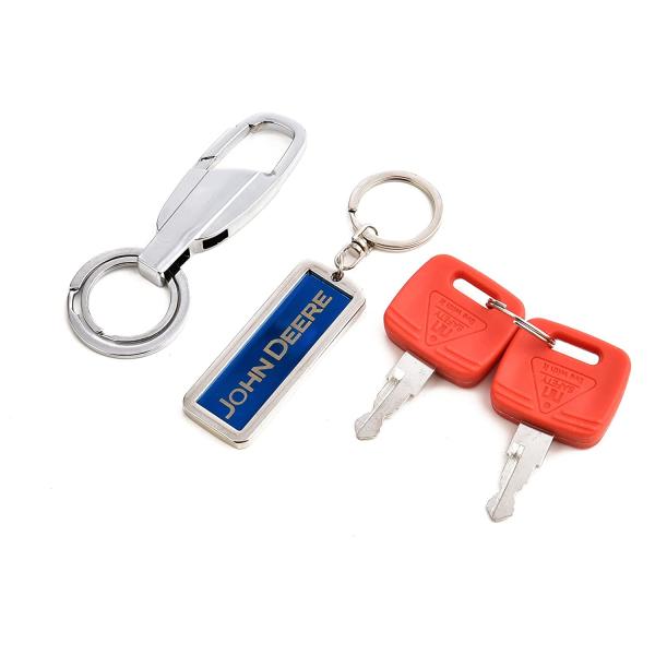 商品名2 PCS RE71557 RE183935 Ignition Keys with Key Chain Pendant Craft Switch Keys Equipment Keys Starter fits for John De...