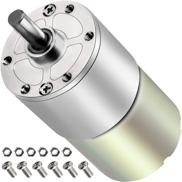 商品名PLUMIA DC 24V 5RPM Gear Motor Centric Output Shaft 37mm Diameter Gearbox High Torque Electric Micro Speed Reduction G...