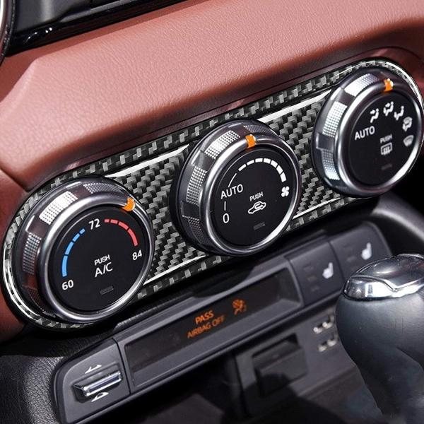 商品名RRX Car Center Dash Board AC Panel Air Conditioning Control Button Climate Control Switch Sticker Carbon Fiber Access...